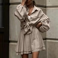 Cagogo Women's 2 Piece Puff Sleeve Shirt Set Elastic Waisted Shorts ...