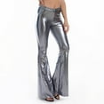 Cagogo Women's Flare Leg Pants High Waisted Flowy Vintage Solid Party ...