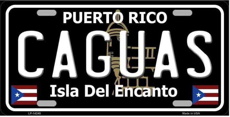 Caguas Puerto Rico Black License Plate / Sign / Plaque - Aluminum ( 12 ...