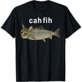 Cah Fih Catfish Misspelled Fish Meme Cat Calling Random Mens T-Shirt ...