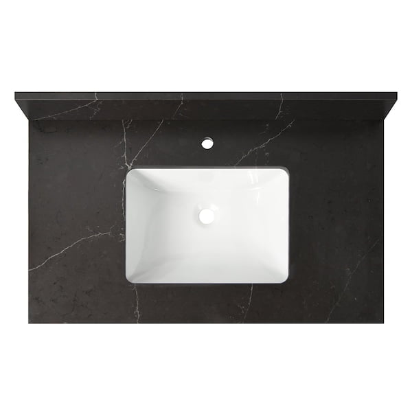 Cahaba Vanity Top w/Ceramic Basin,37 x 22 in CAVT37BB - Walmart.com
