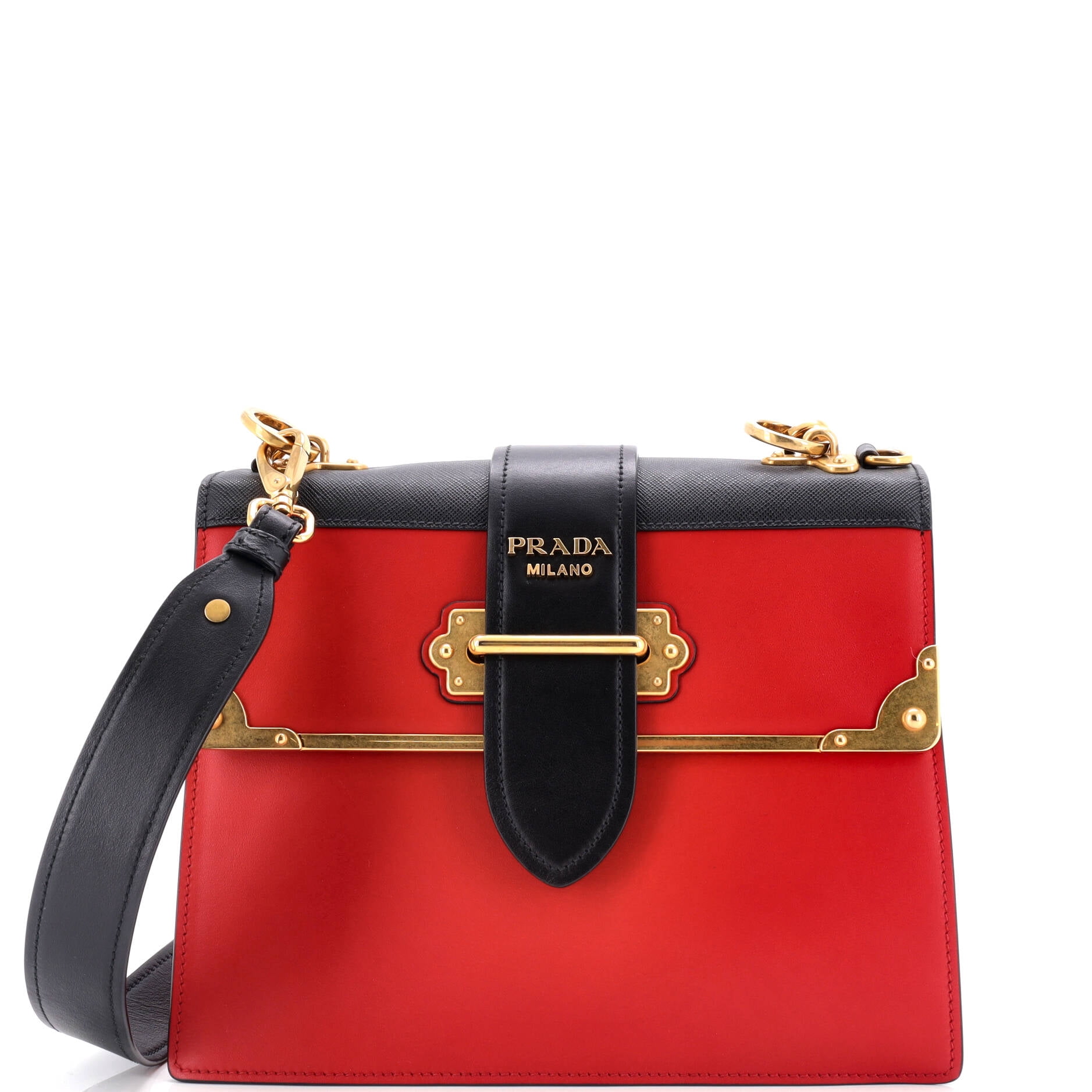 Pre-Owned Prada Cahier Convertible Shoulder Bag City Calf and Saffiano ...