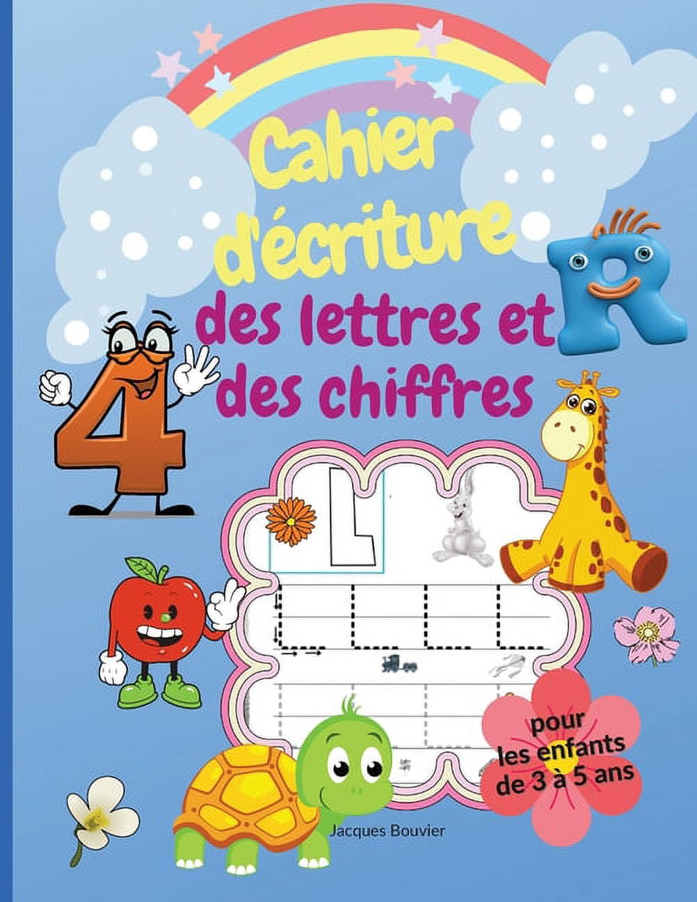 Cahier d'écriture des lettres et des chiffres pour les enfants de 3 à 5 ...