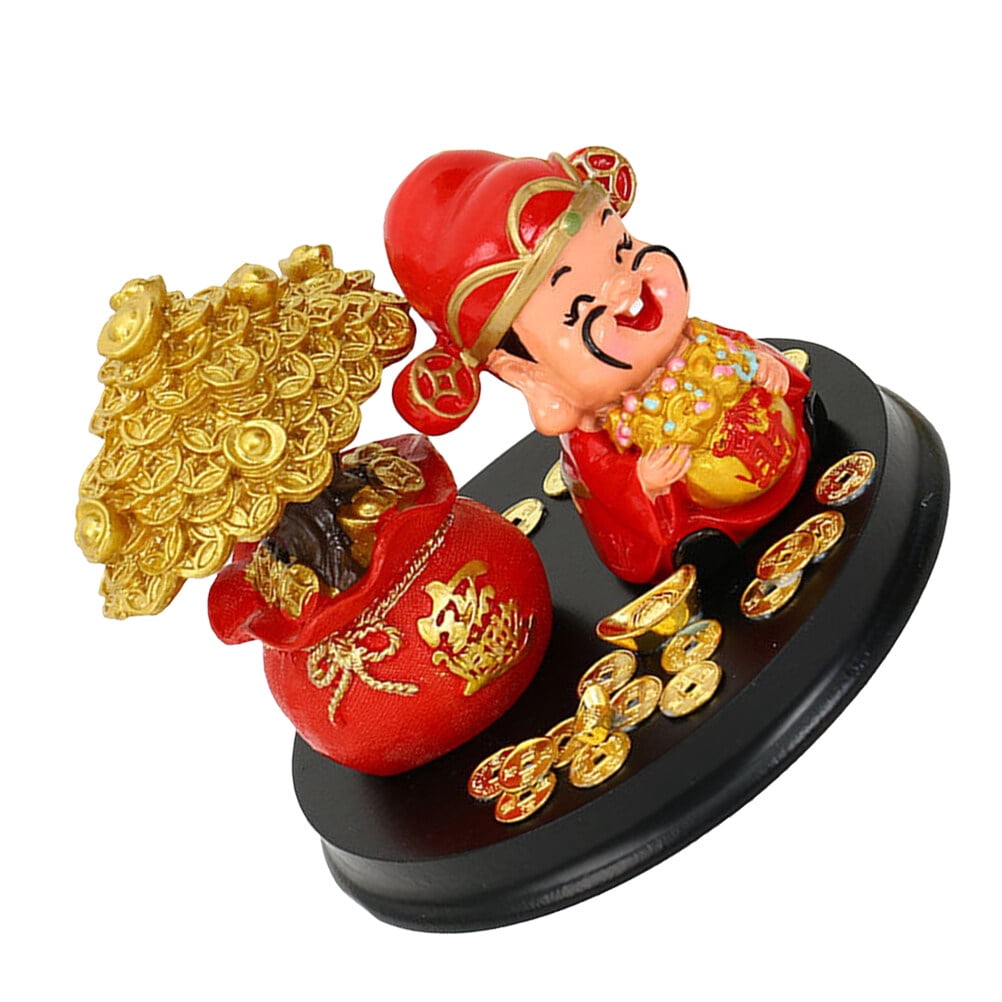 Cai Shen Statue Car Ornament God of Wealth Ornament Unique Gift Office ...