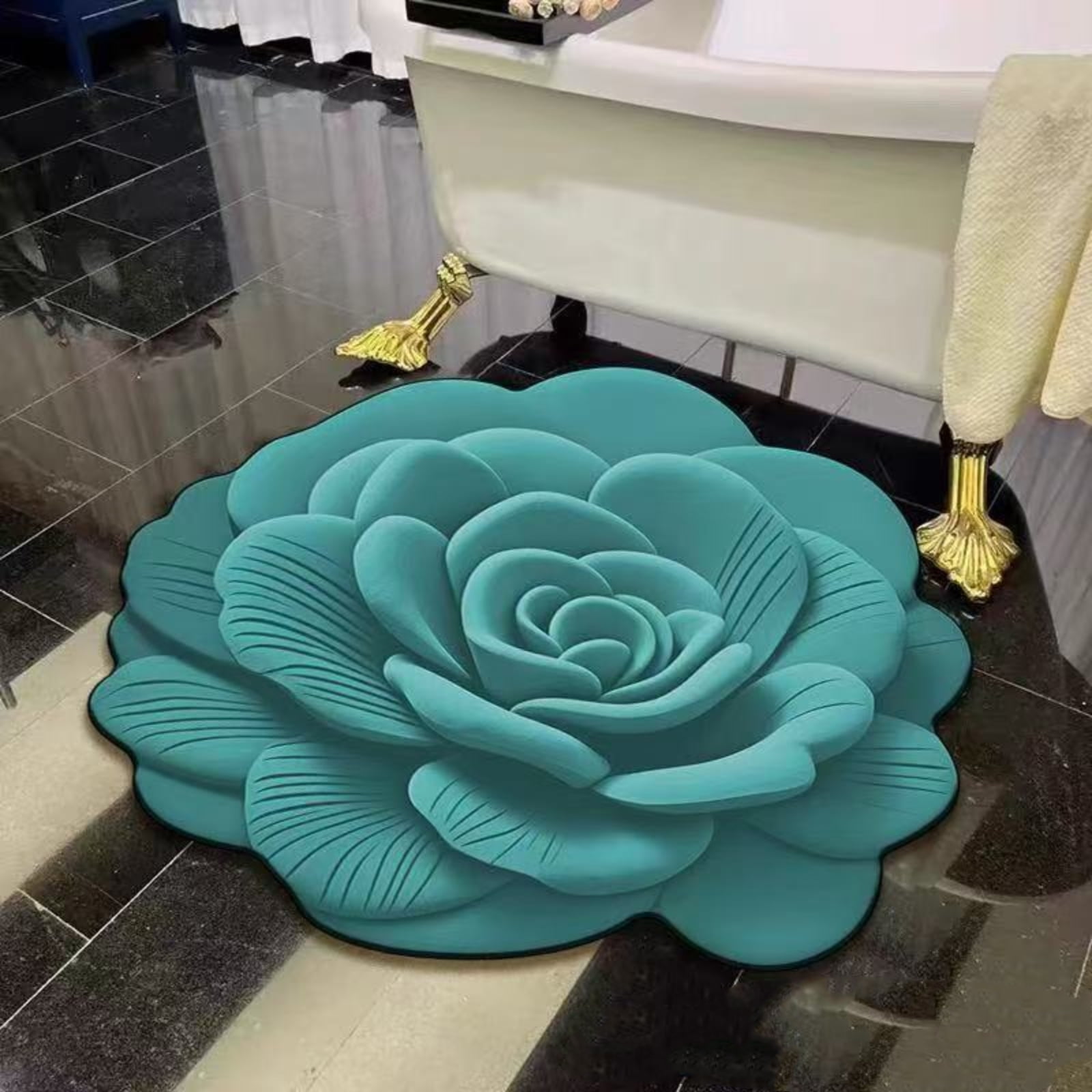 CaiHome 3D Visual Entrance Door Mat and Household Bathroom Floor Non ...