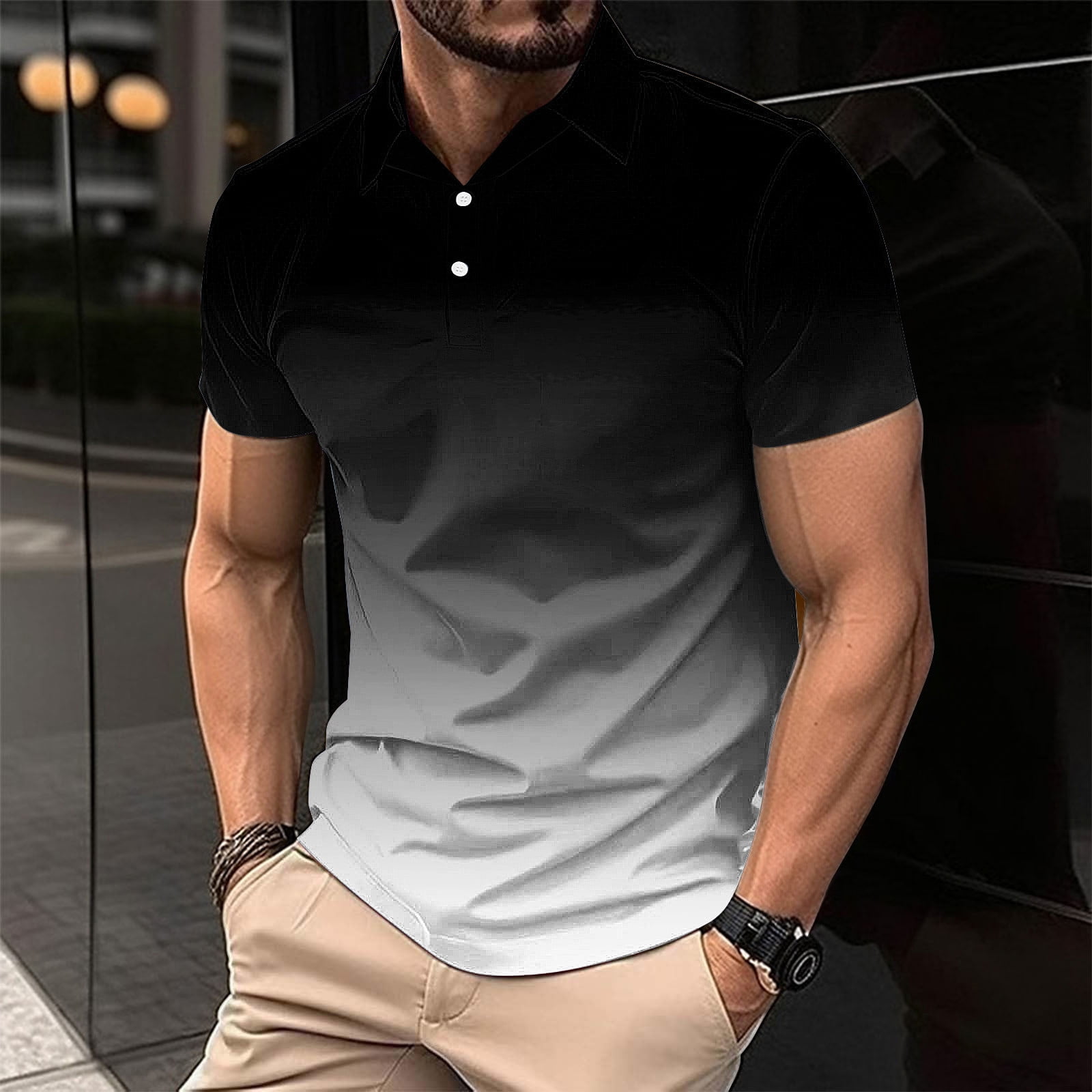 CaiJunJia George Polo Shirt,Men's Polo Shirts Long and Short Sleeve ...