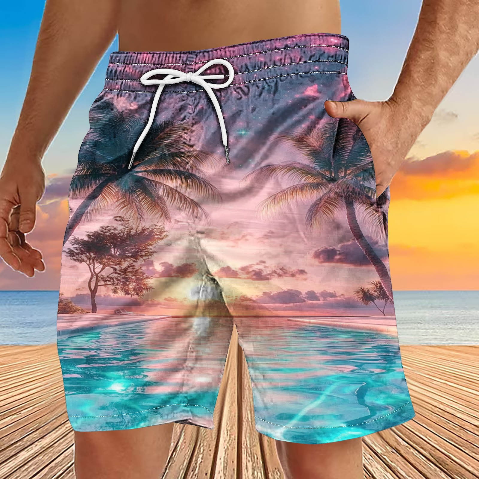 CaiJunJia Men's Swim Trunks Quick Dry Bathing Suit Swimming Board ...