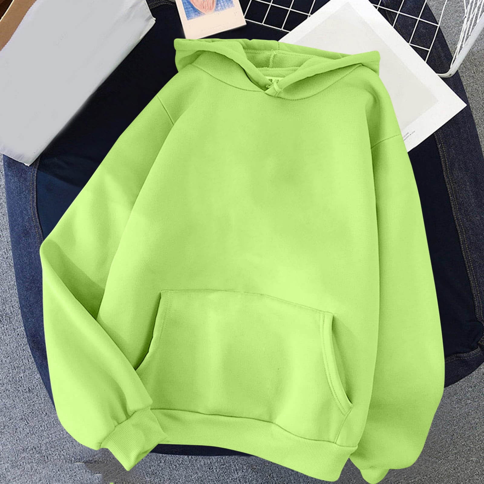 CaiJunJia Clearance No Boundaries Solid Color Hoodies For Women ...