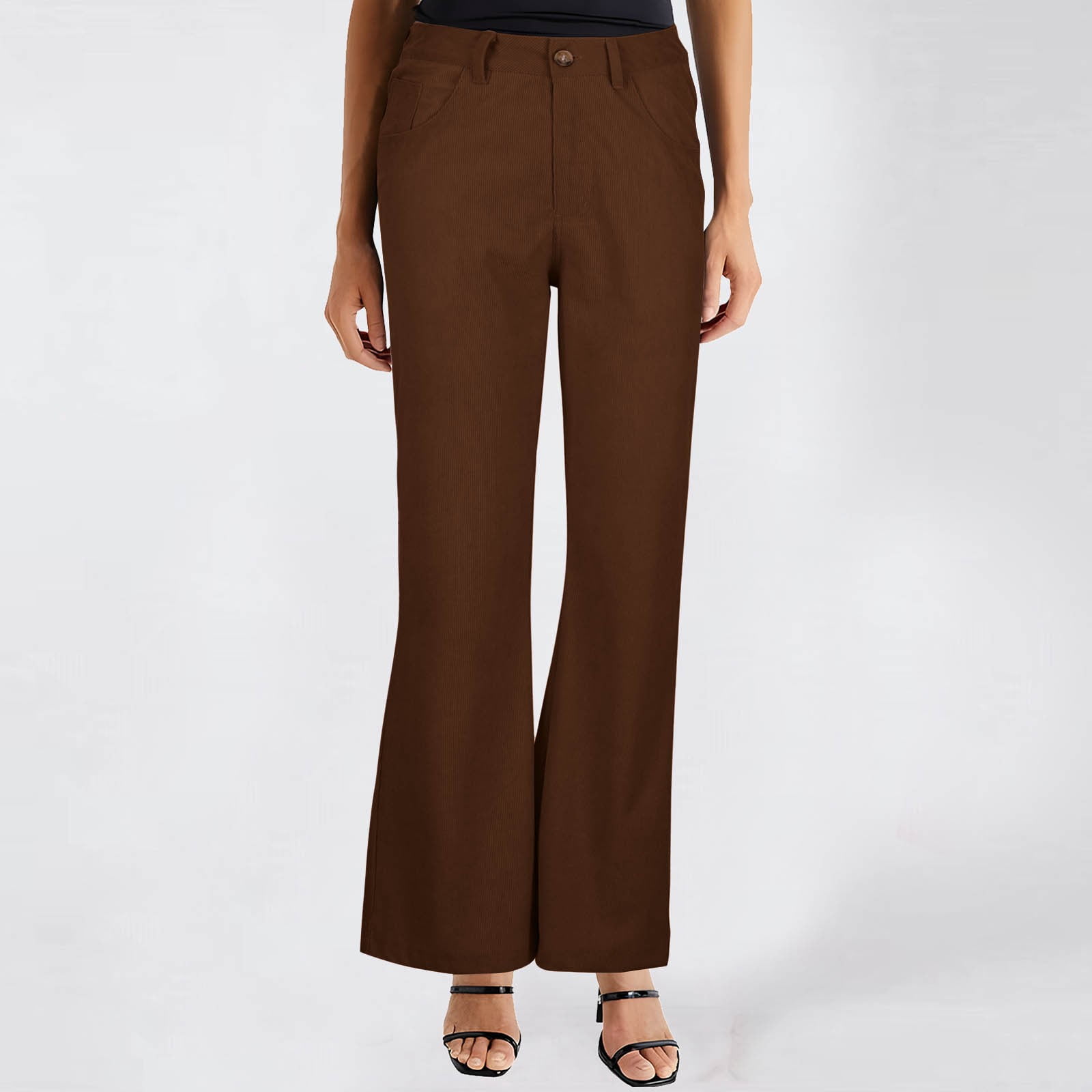 CaiJunJia Wide Leg Work Pants Pull on Business Casual Pants for Women ...