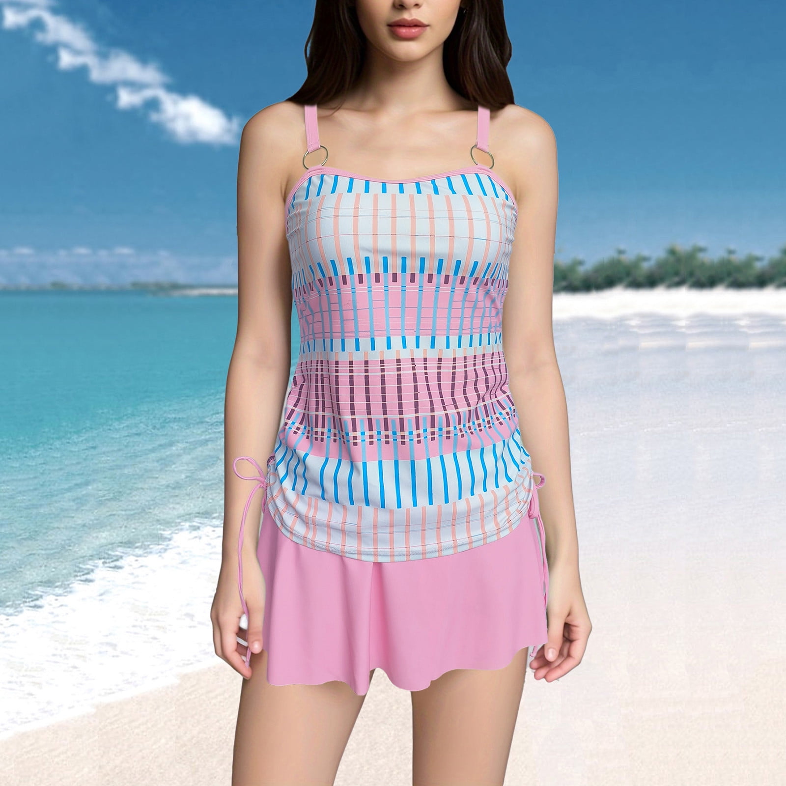 CaiJunJia Womens Tankini Swimsuits Tummy Control Bathing Suits Two ...