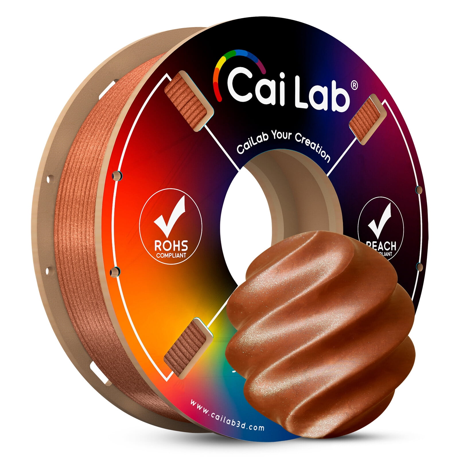CaiLab PLA Chameleon 3D Printer Filament 1.75mm, Color-Shifting Finish ...