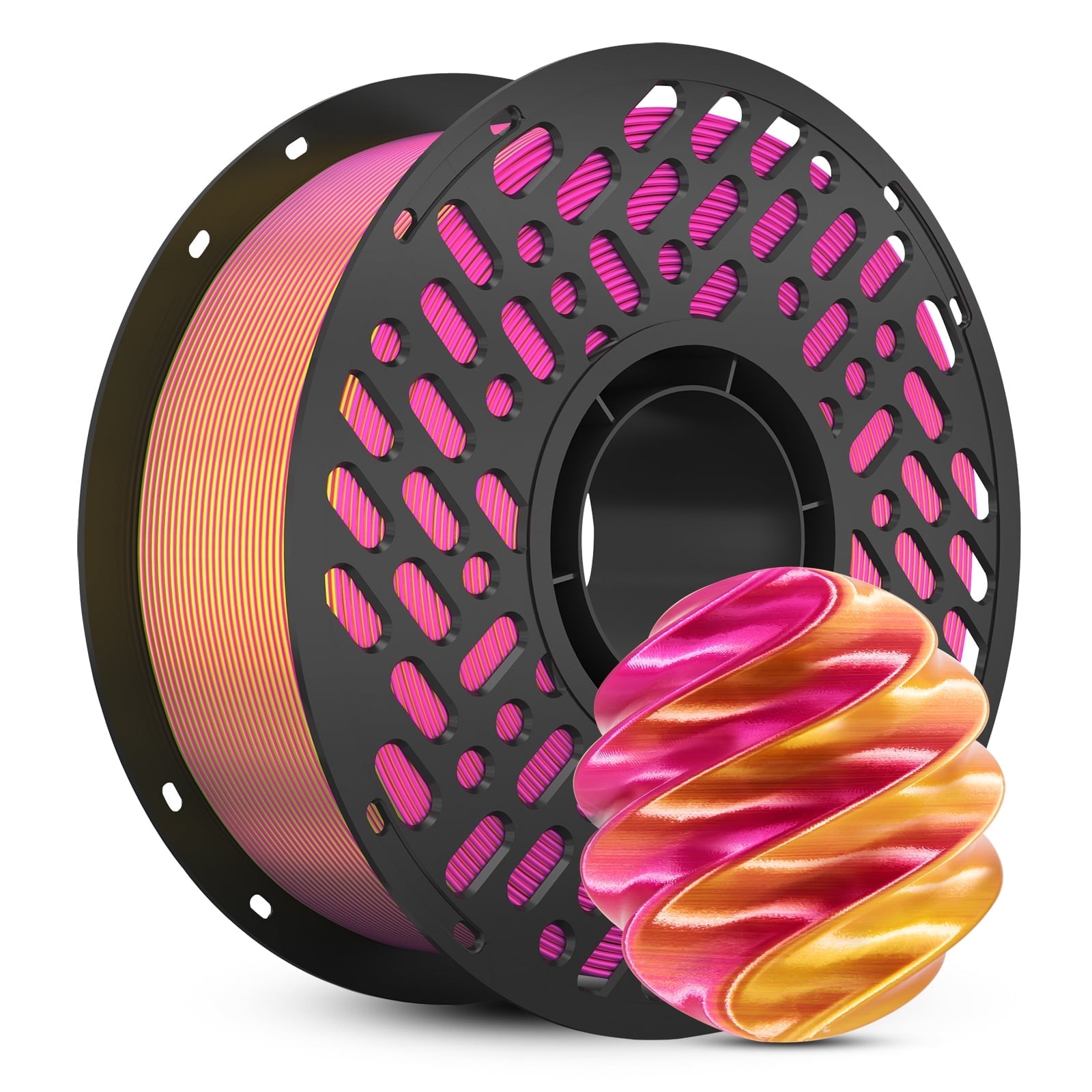 Cailab PLA Silk Dual-Color 3D Printer Filament, 2 Colors Changing, 2 ...