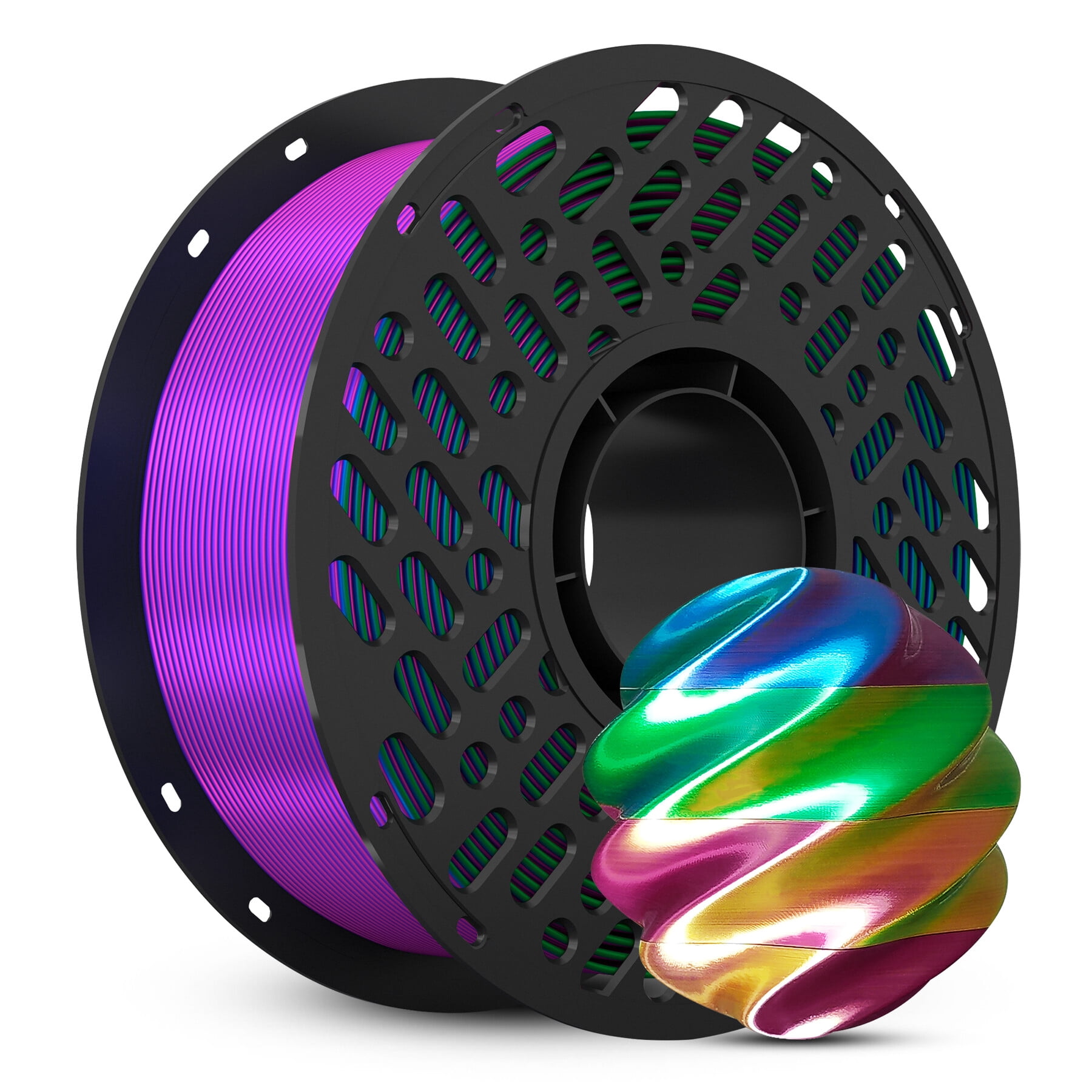 CaiLab PLA Silk Quad Color 3D Printer Filament, 4-Color Gradient, 1 ...