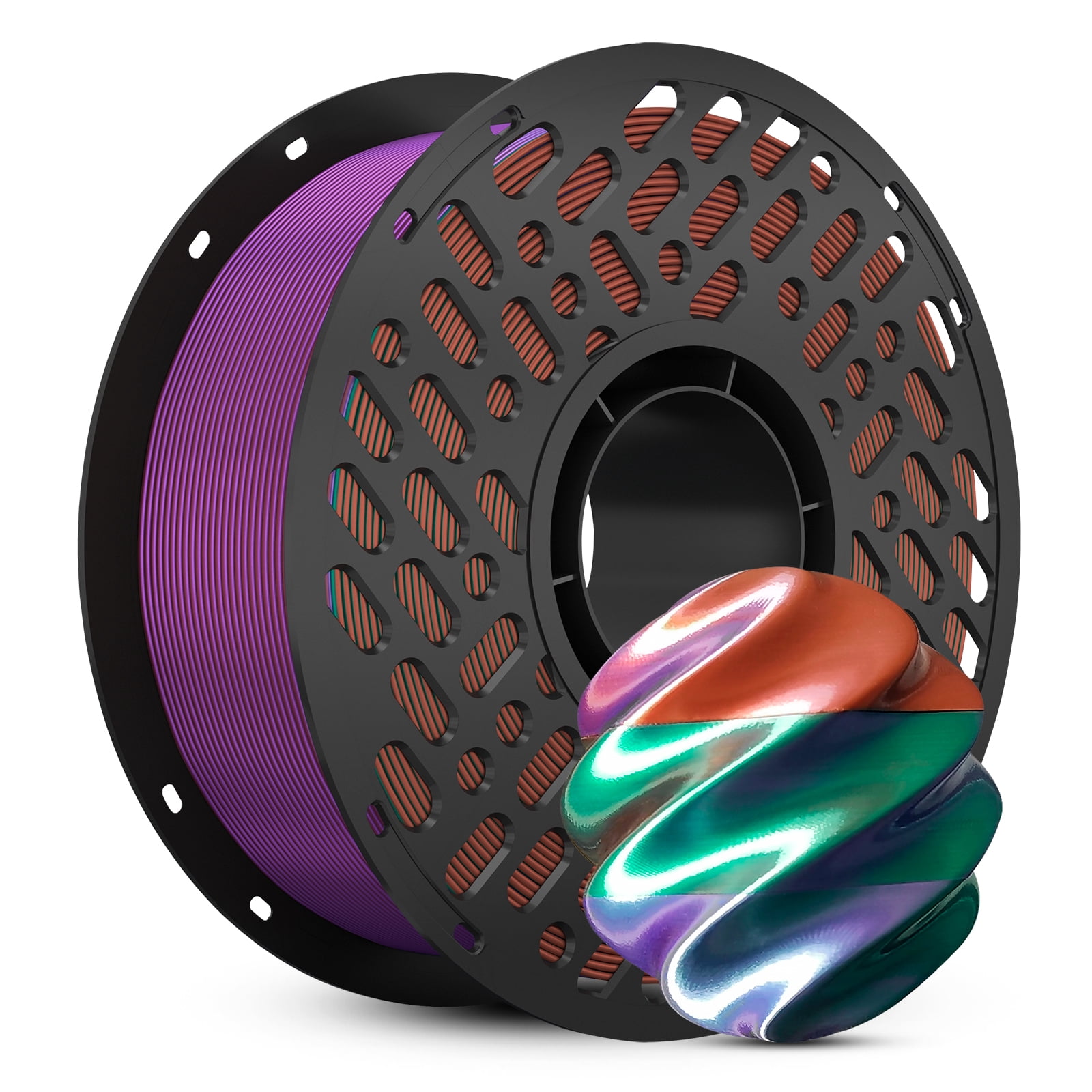 CaiLab Tri-Color PLA Silk 3D Printer Filament, 1.75mm, for Bambu FDM ...