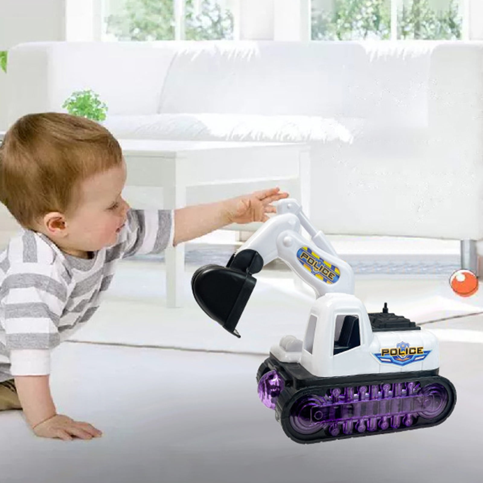 CaiTeLin Home Kitchen Kids Toys Simulation Excavator Model Electric ...
