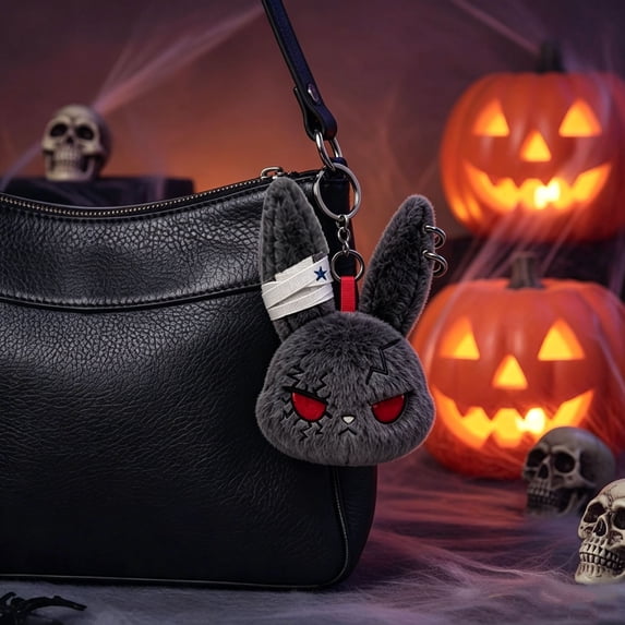 CaiTeLin Halloween Dark Doll Keychain Pendant, Spooky Gothic Skeleton ...