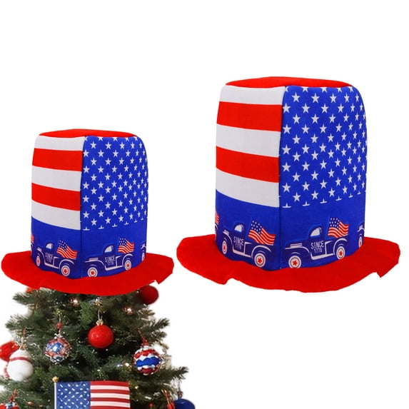 CaiTeLin Independence Day Hat, Flag Top Hat Patriotic Party Decorative ...