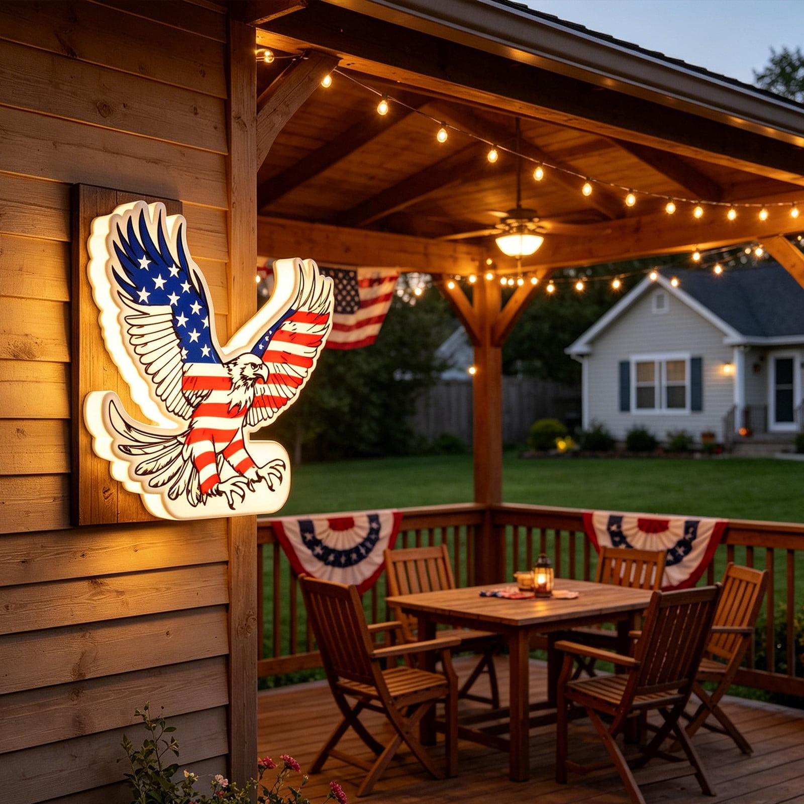 CaiTeLin Independence Day Hawk Shaped Human Body Sensor Wall Lamp ...