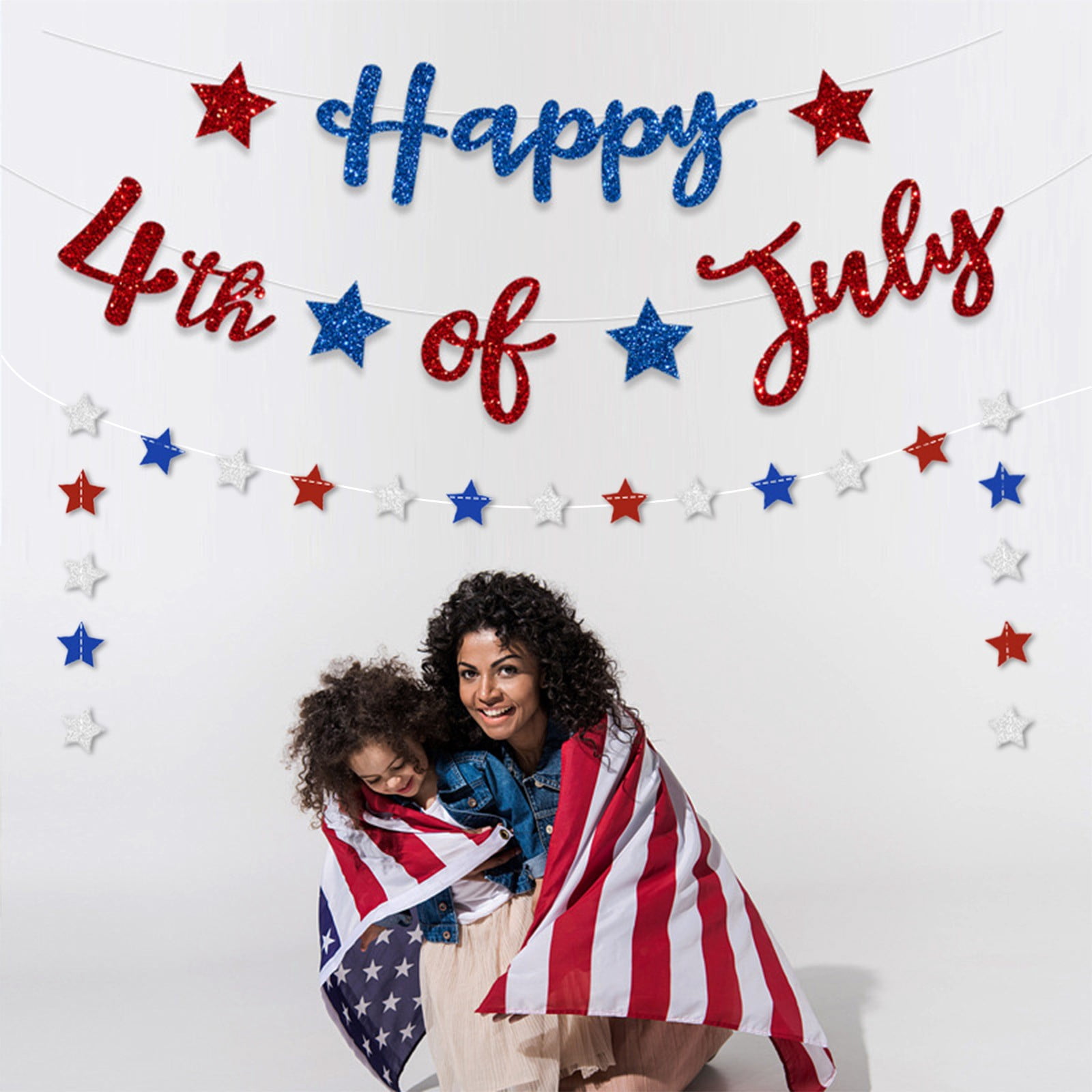CaiTeLin Independence Day Party Decorative Supply, Lacquer Flag Happy ...