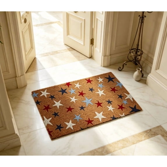 CaiTeLin Patriotic Bow Flag Bath Mat, 4th Of July Decorative Non-Slip ...