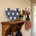 CaiTeLin Patriotic Wooden Heart Americana Decor, Independence Day Table ...