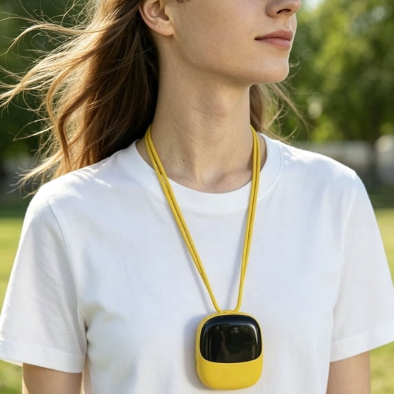 CaiTeLin USB Neck Hanging Fan Portable Cooler Device, Rechargeable High ...