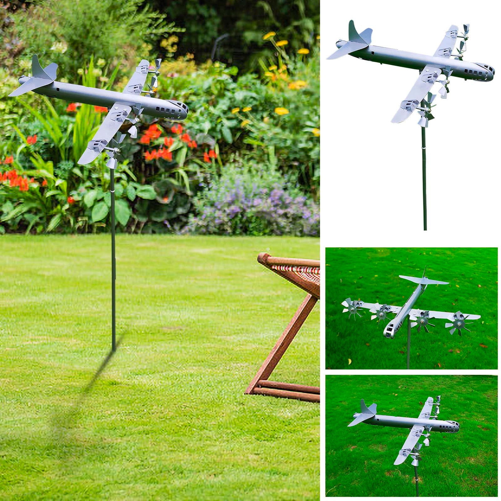 CaiTeLin Wind Super fortress Aircraft Wind Metal Windmill Wind Energy ...