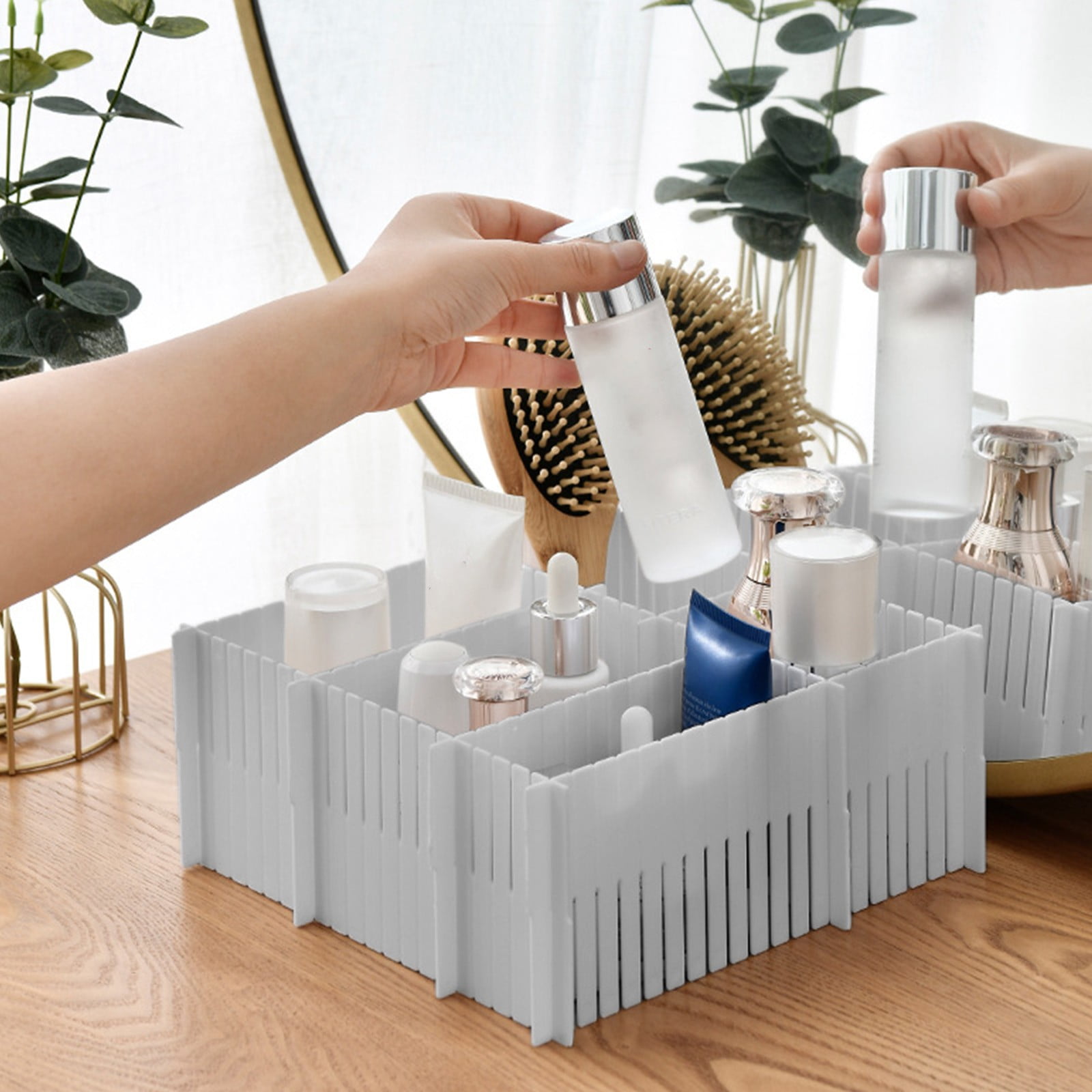 CaiYueKe 5 Pcs Drawer Dividers Adjustable Organizer Inserts for Storage ...