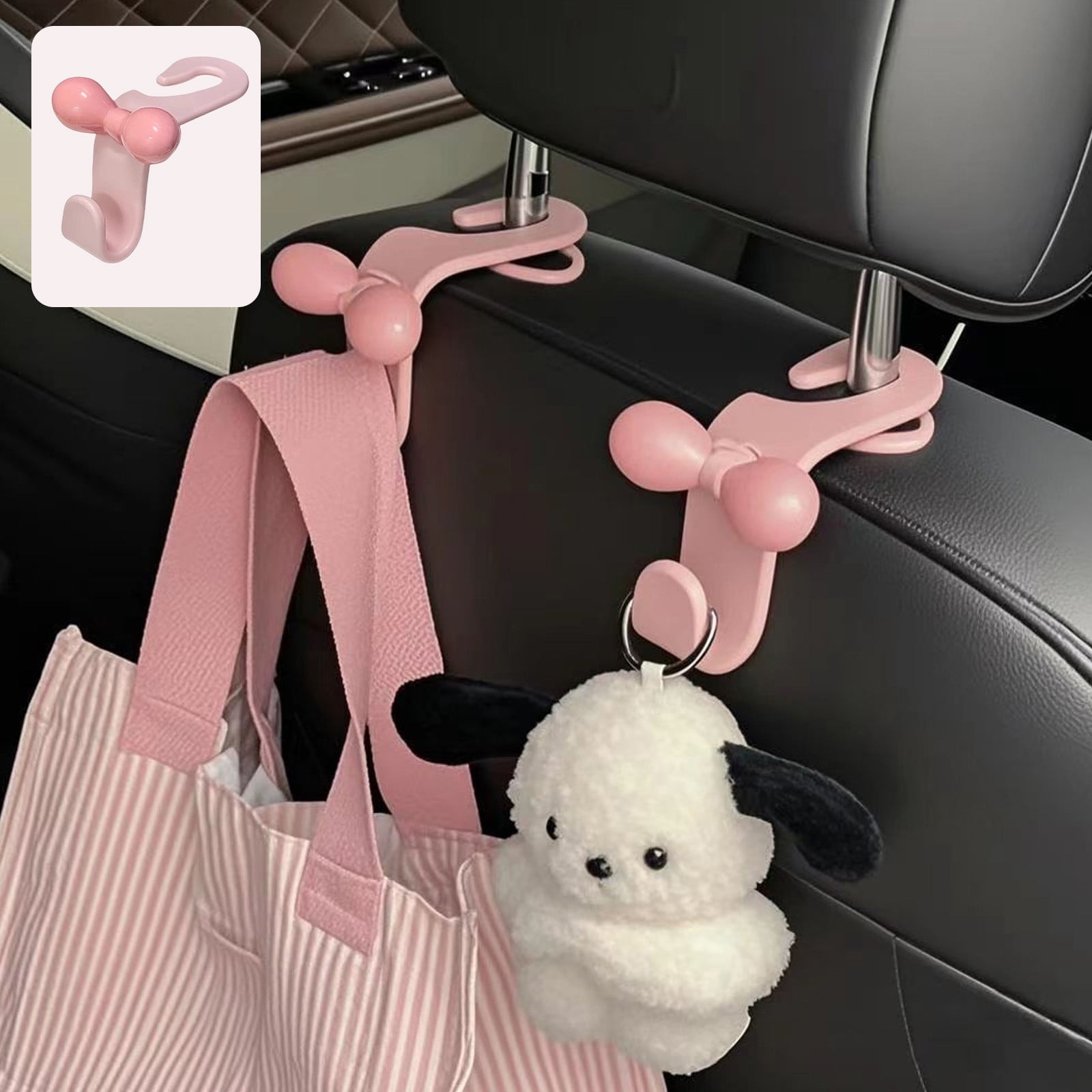 CaiYueKe Car Seat Back Hook Organizer - Heavy Duty Bowknot Hanging Hook ...