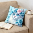 CaiYueKe Cat Pattern Pillow Cover - Soft Fabric Decorative Cushion ...