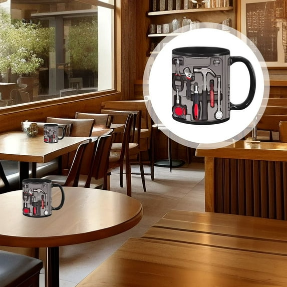 CaiYueKe Ceramic Coffee Mug for Men Toolbox Design Large Capacity ...