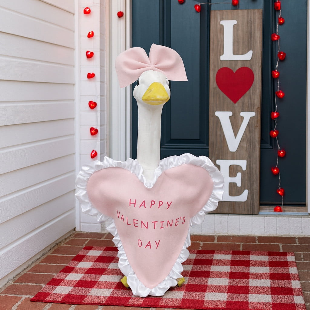 CaiYueKe Heart-shaped Porch Goose Costume, Happy Valentine's Day Spring ...
