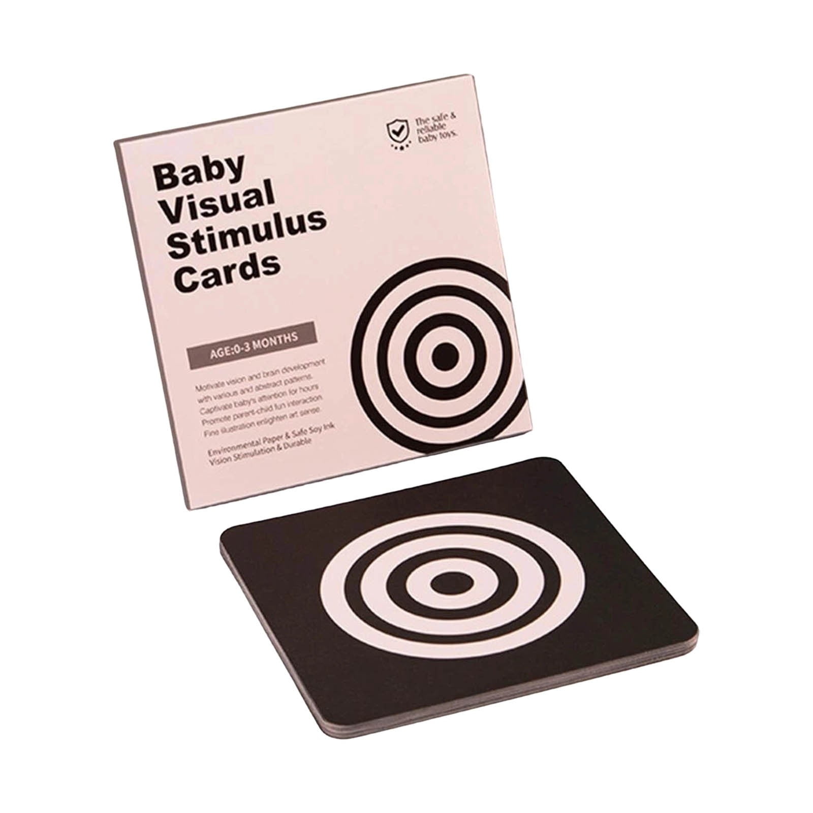 CaiYueKe High Contrast Newborn Tummy Time Cards, Infant Sensory ...