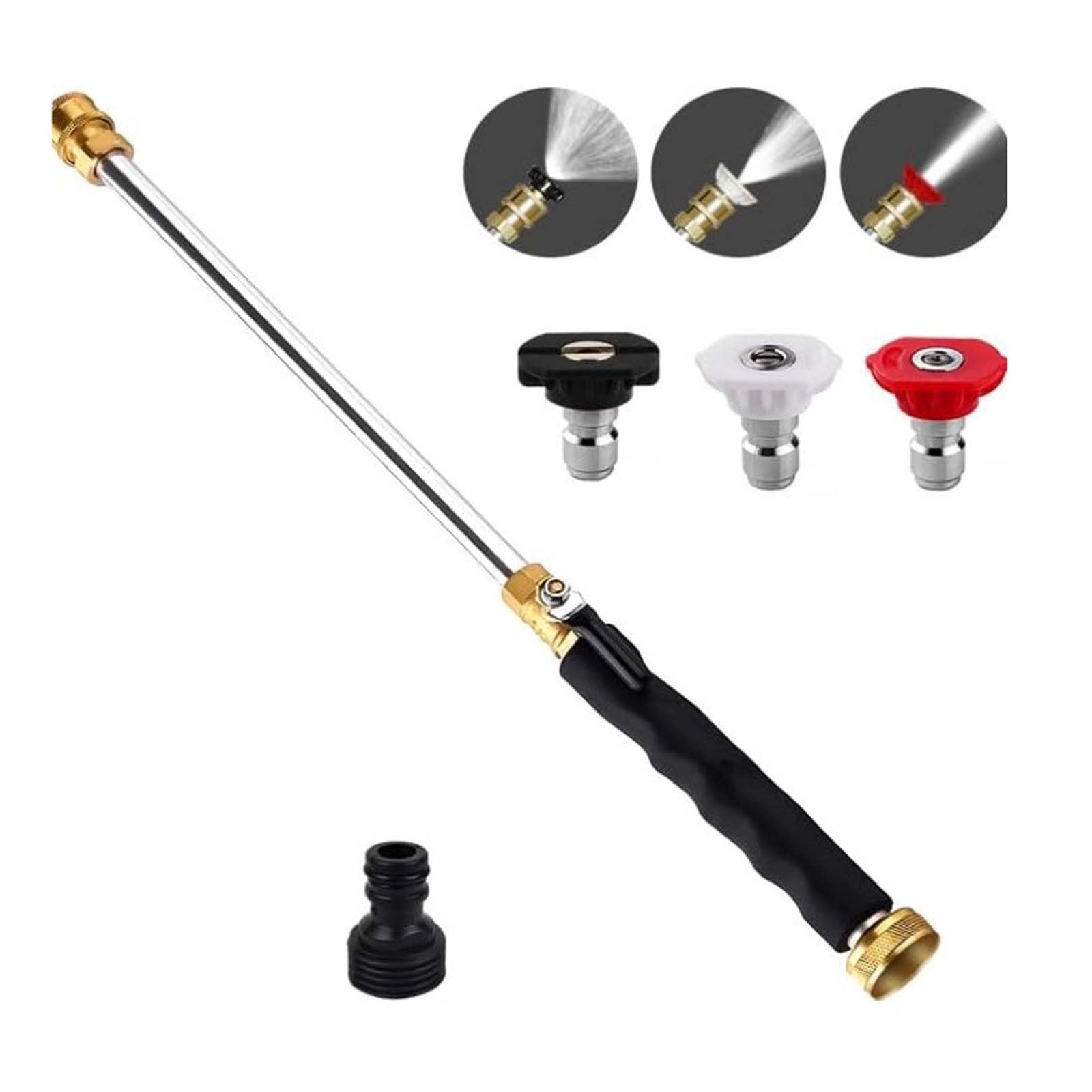 CaiYueKe High Pressure Water Gun with Brass Nozzle 3 Spray Tips ...