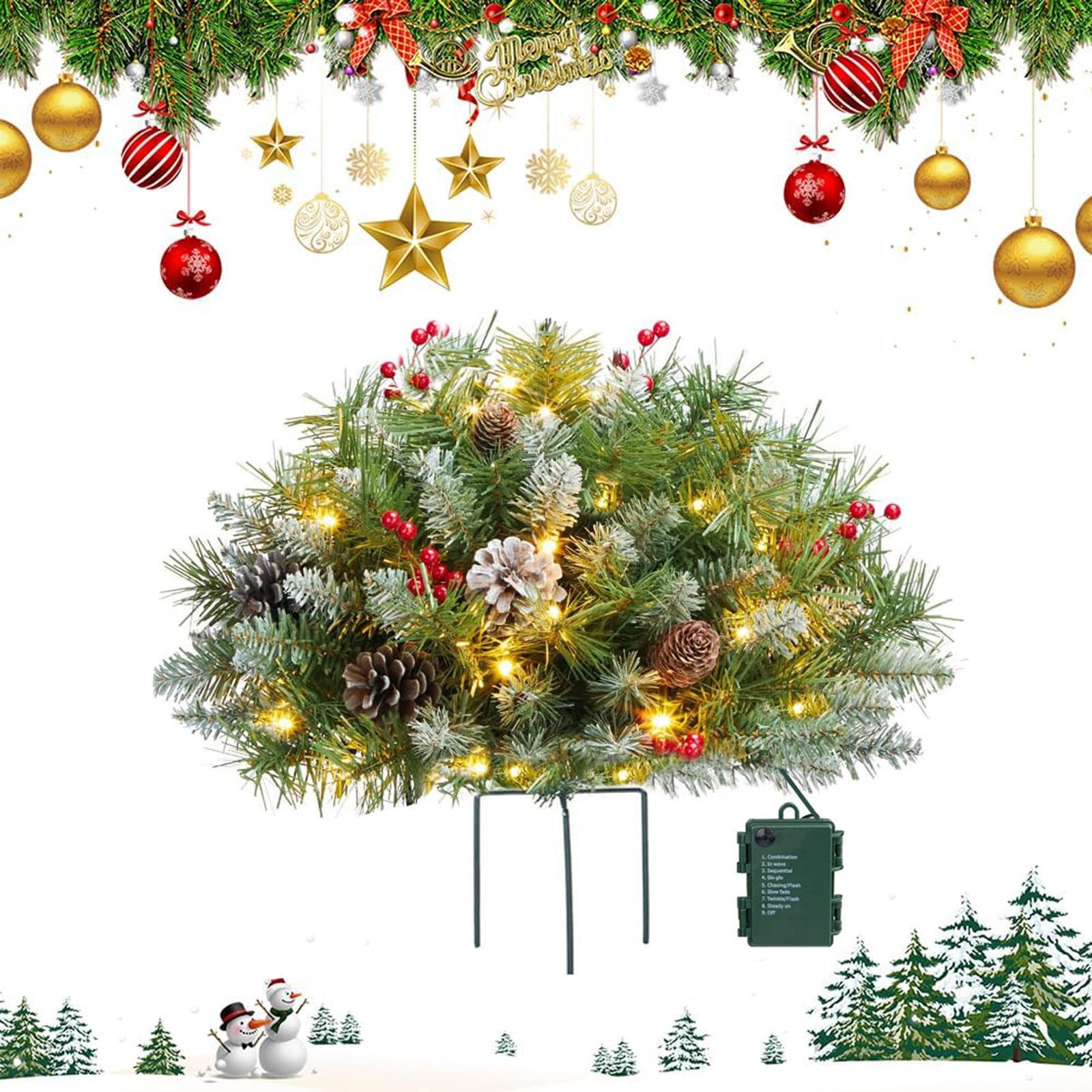 CaiYueKe Holiday Planters, Holiday Planter Filler, with red Berries and ...