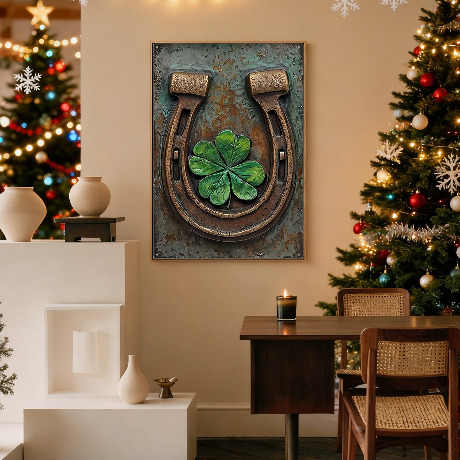 CaiYueKe Metal Wall Art Decor Iron Sheet Painting Waterproof Sunburn ...