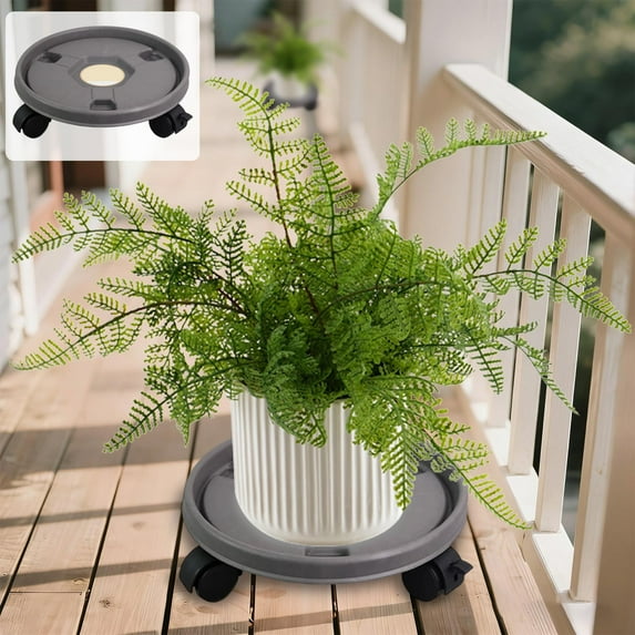 CaiYueKe Plant Saucer Tray with Wheels, Heavy Duty Rolling Plant Caddy ...