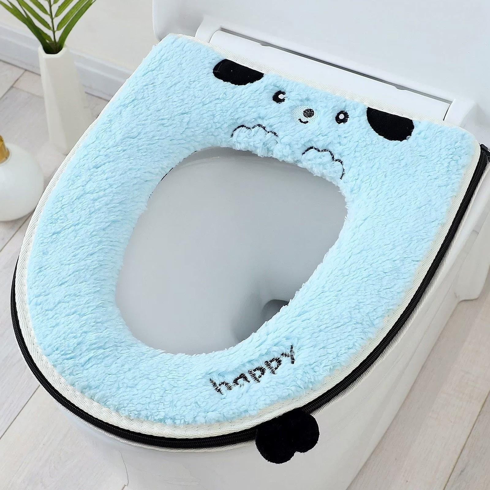 CaiYueKe Plush Toilet Seat Cover Winter Insulated Cushion Waterproof ...