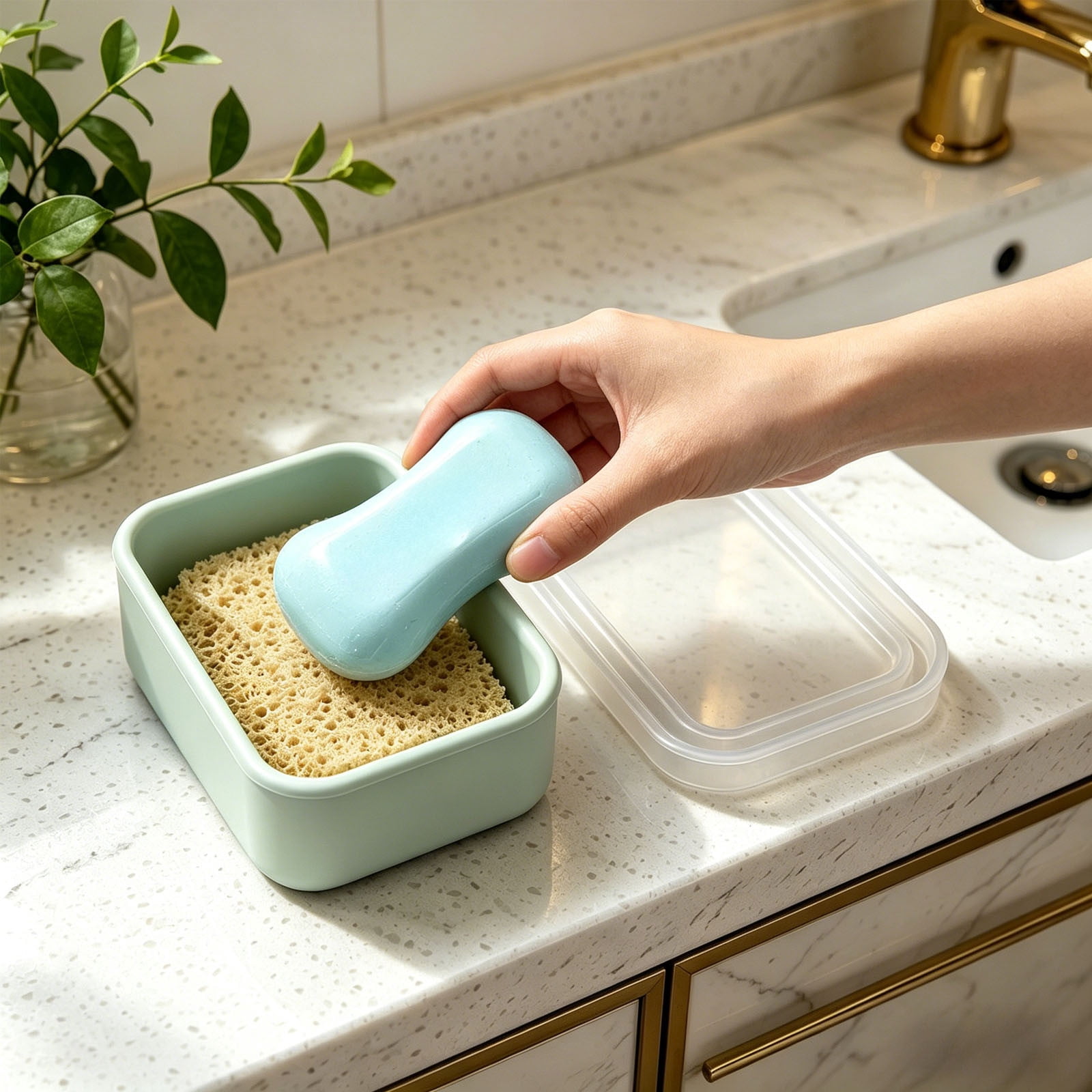 CaiYueKe Portable Leakproof Silicone Soap Case Waterproof Travel Soap ...