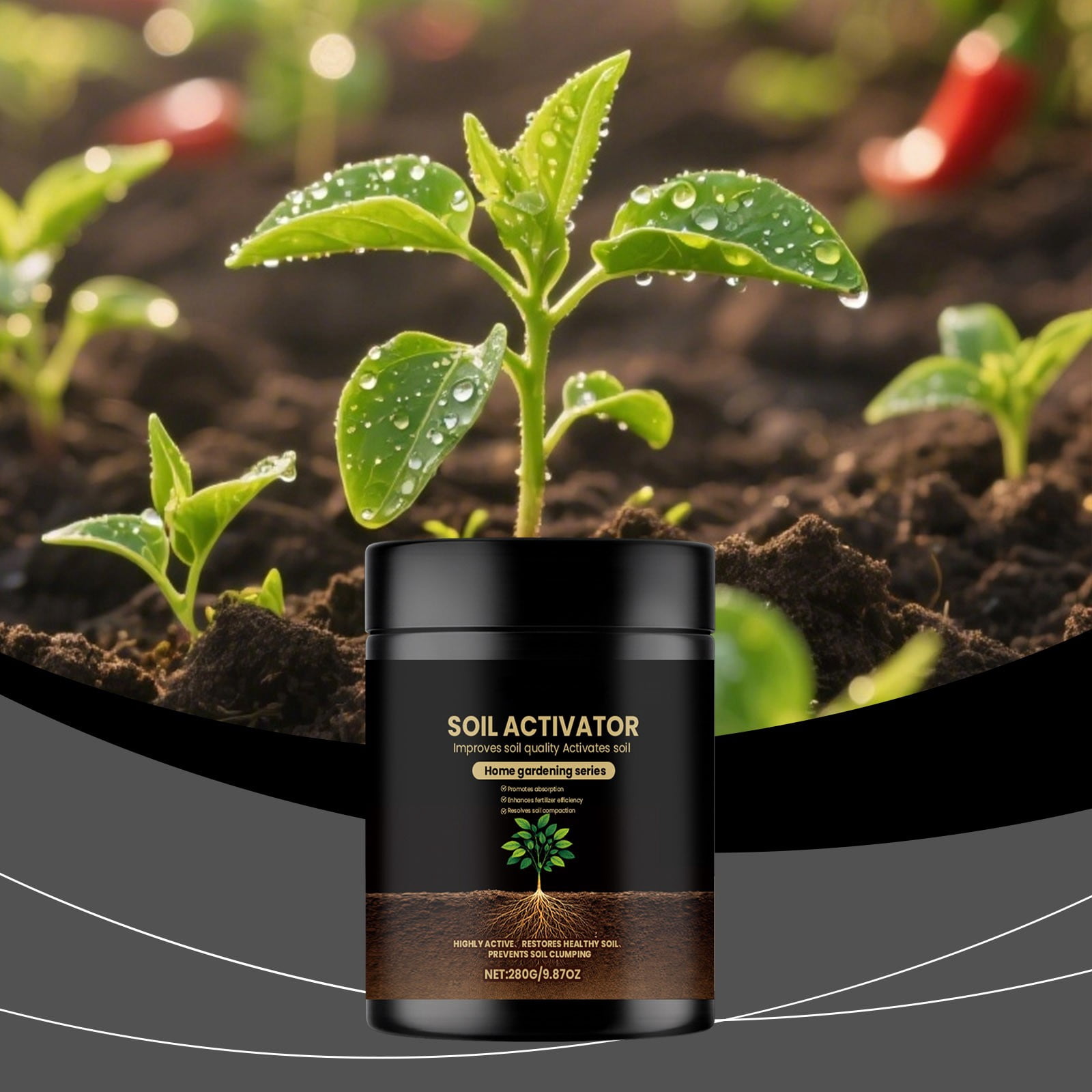 CaiYueKe Soils Activator for Potted Plants Indoor Outdoor Garden Soil ...