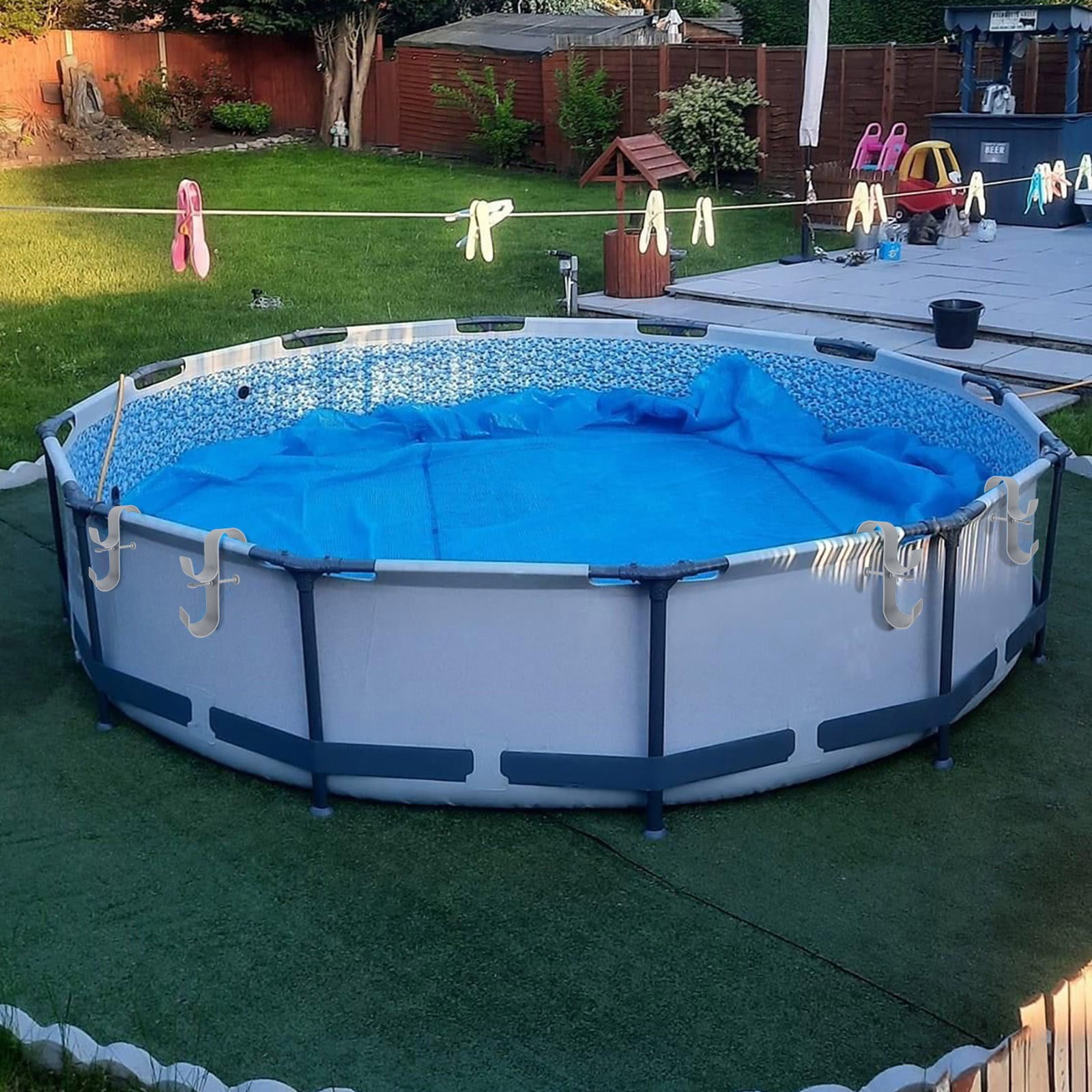 Caihaooo AquaJoyer Pool Leaf Net Holder Above Ground Pool Pole Hanger ...