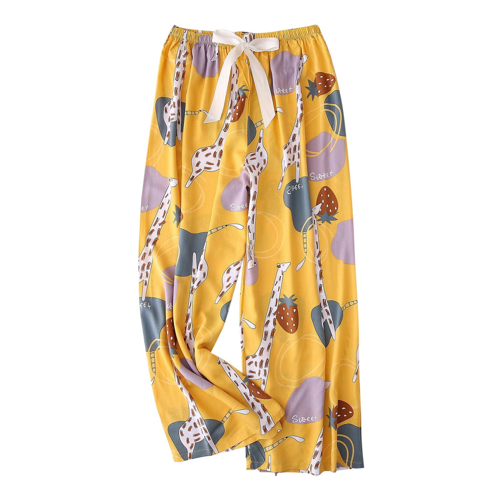 Caihaooo Womens Spring And Summer Beach Pants Cotton Silk Home Clothes