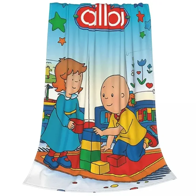 Caillou Anime Cartoon Blankets Coral Fleece Plush Print Multi-function ...