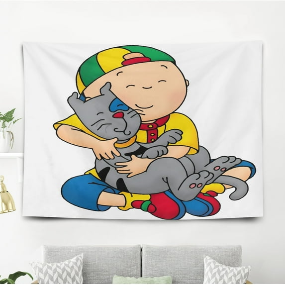 Caillou Pattern Wall Hanging 50*60 Inches High-Quality Peach Skin ...