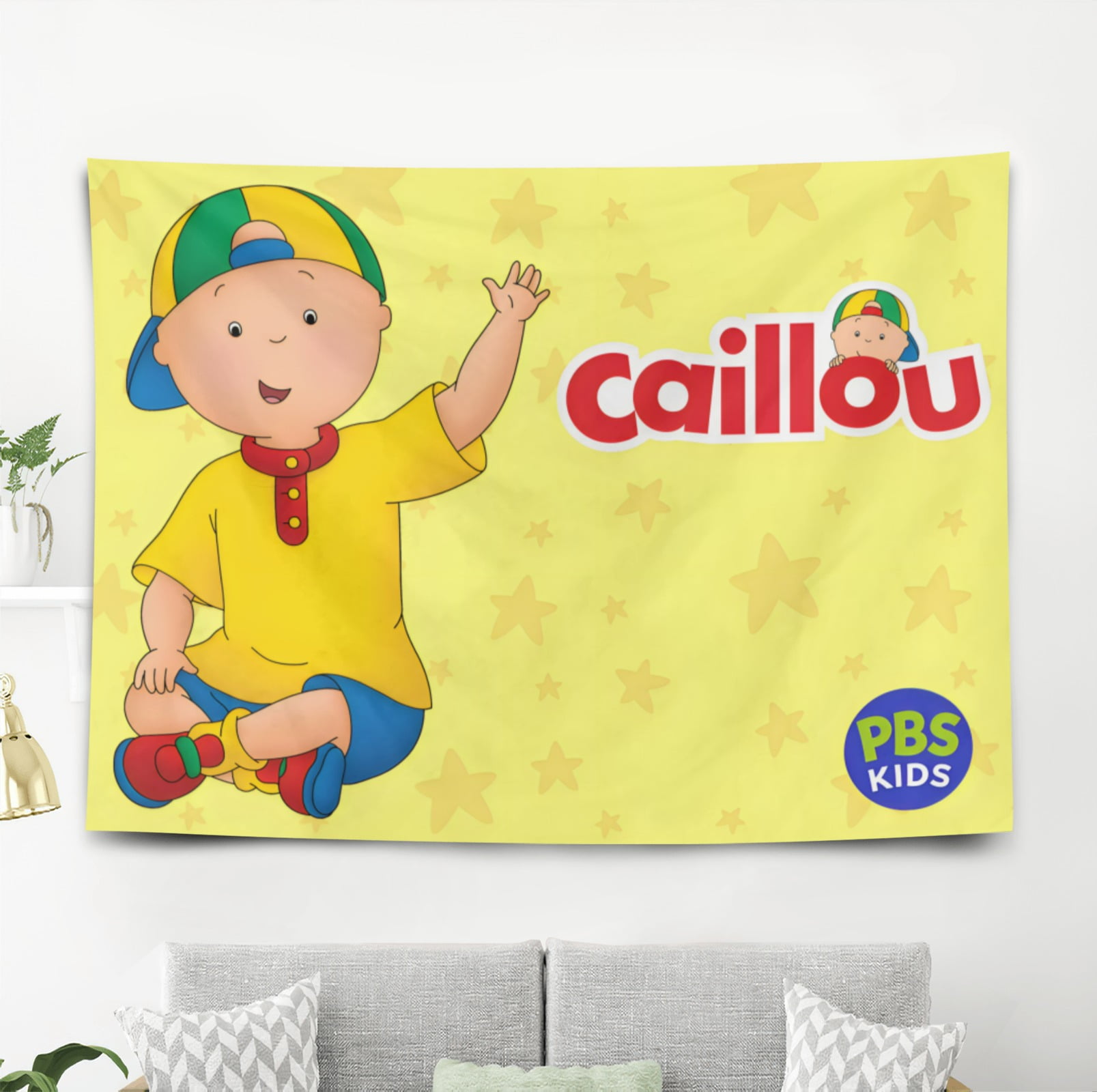 Caillou Tapestry Gift Wall Hanging Backdrop for Room Bedroom Girls Or ...