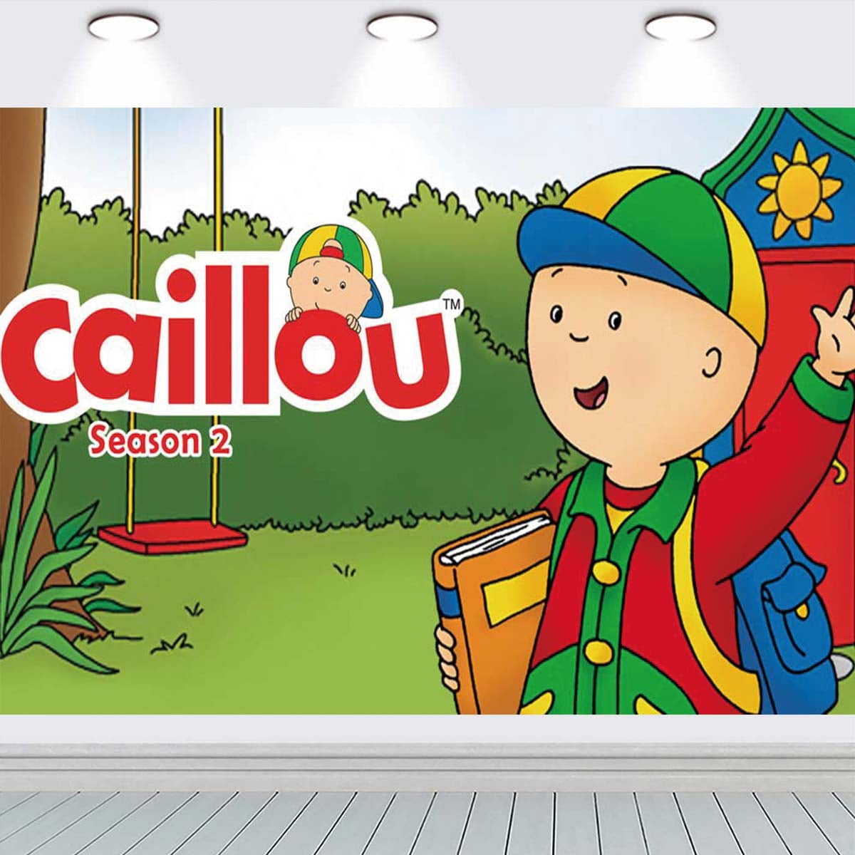 Caillou school Poster Backdrop Banner Party Supplies Birthday ...