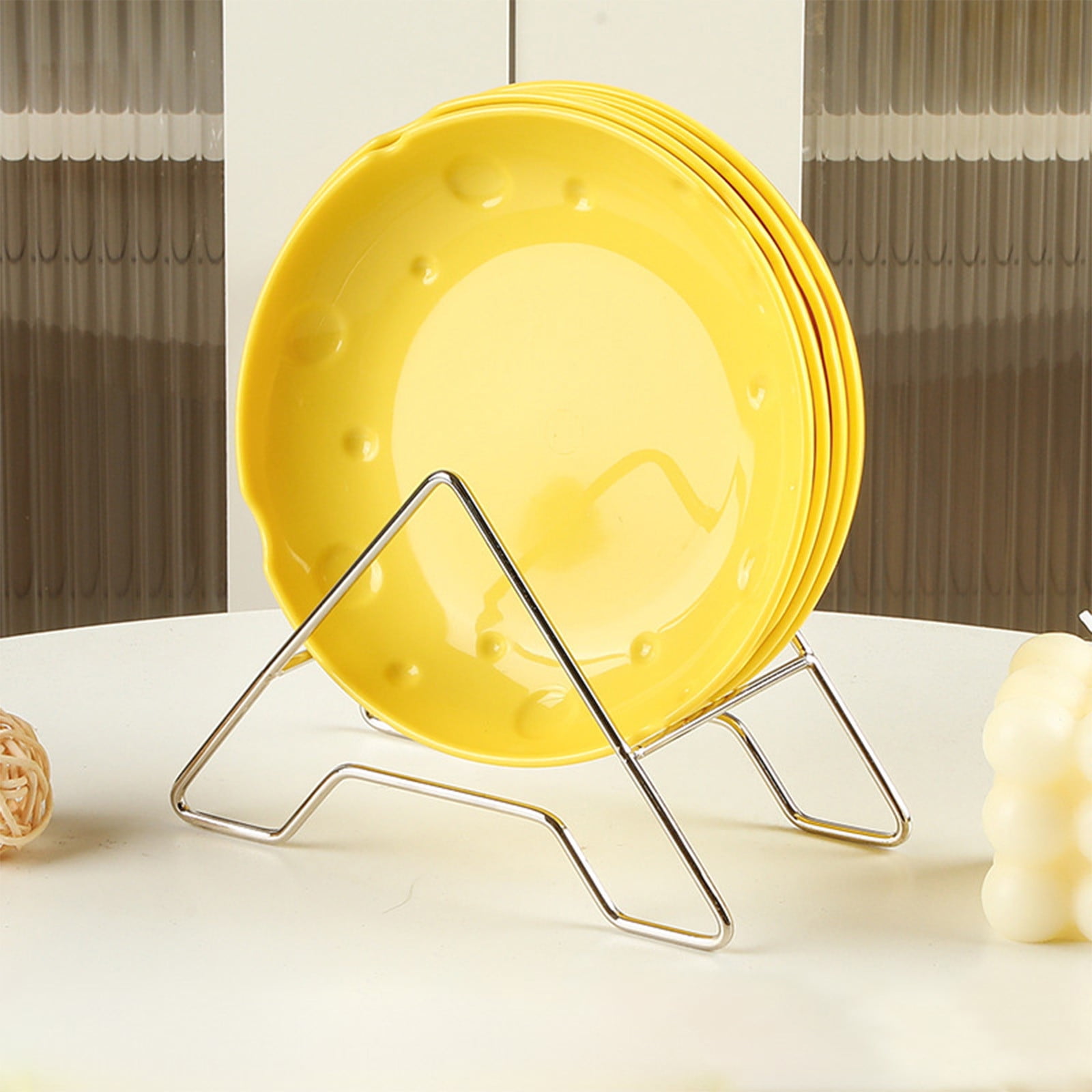 Cailmei 4 Pcs Plastic Serving Trays With Base For Party Dinner Plates ...