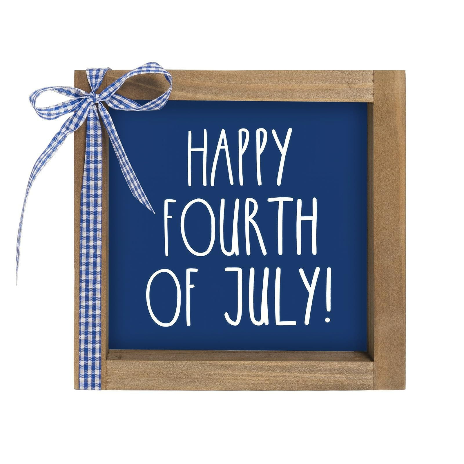 Cailmei July 4Th Wooden Sign - 6X6 Inch Rustic Farmhouse Patriotic ...