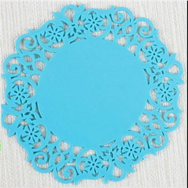 JeashCHAT Lace Flower Doilies Silicone Tea Cup Mats Pad Insulation ...