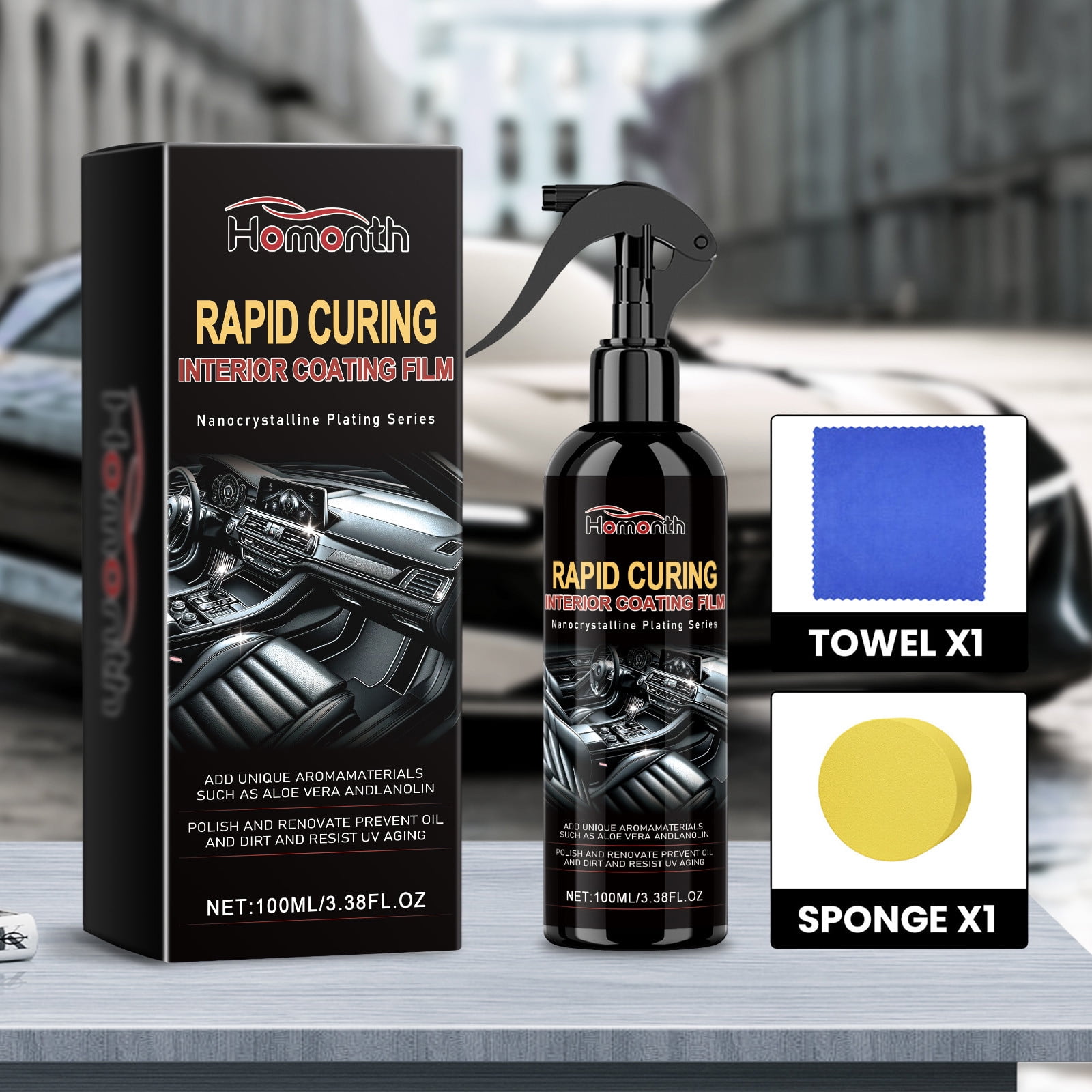 Cailmei Multi Functional Glass Oil Film Foam Remover Multi Functional Vehicle Interior Cleaning ...